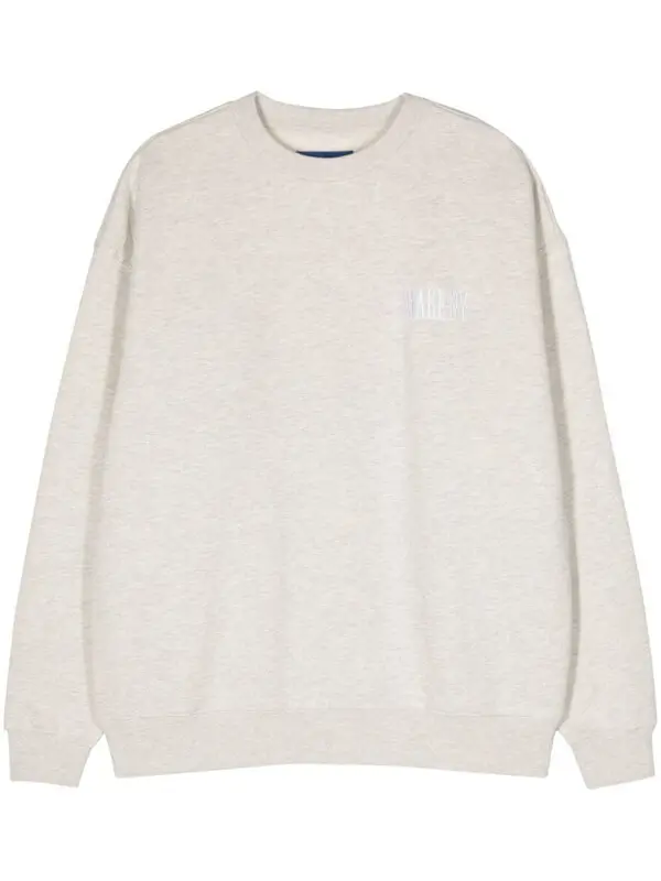 AWAKE NY Logo-embroidered Mélange Sweatshirt - Grey