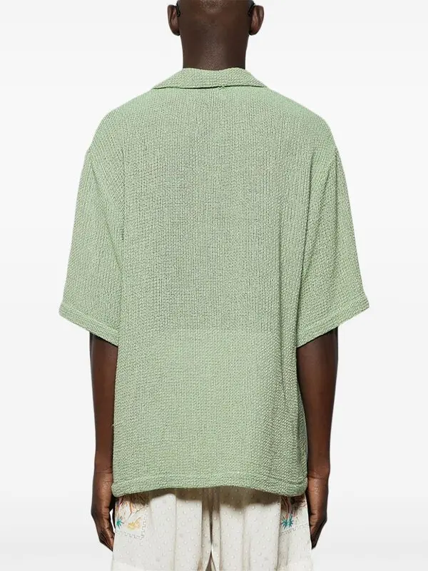 Amiri Spread-collar Mesh Shirt