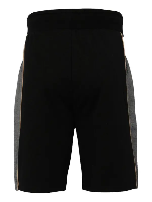 BOSS Side-stripe Logo-embroidered Track Shorts - Black