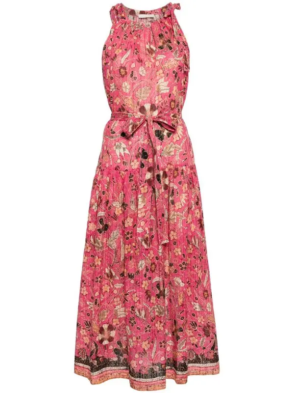 Ulla Johnson Samar Midi Dress - Red