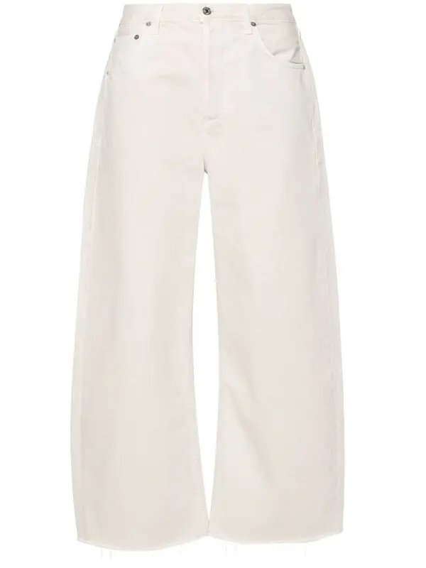 Citizens Of Humanity Ayla Cropped Wide Leg Jeans - Neutrals
