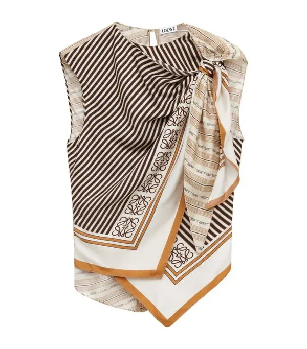 Loewe X Paula's Ibiza Silk Scarf Top
