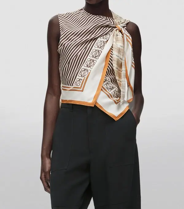 Loewe X Paula's Ibiza Silk Scarf Top