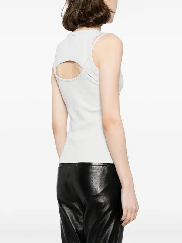 Off-White Layered Cut-out Tank Top
