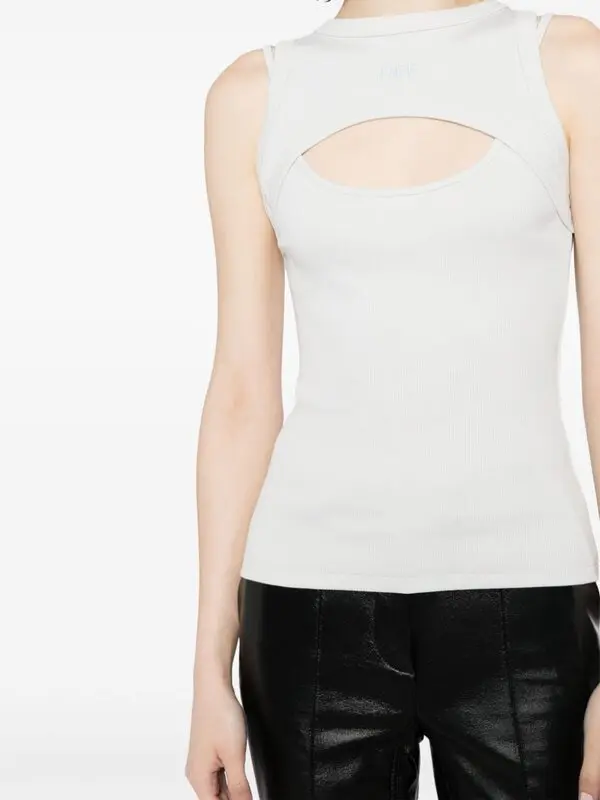 Off-White Layered Cut-out Tank Top
