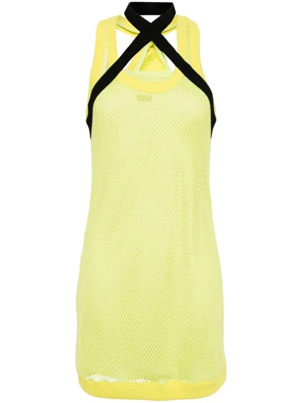 Off-White Openwork Sleeveless Dress