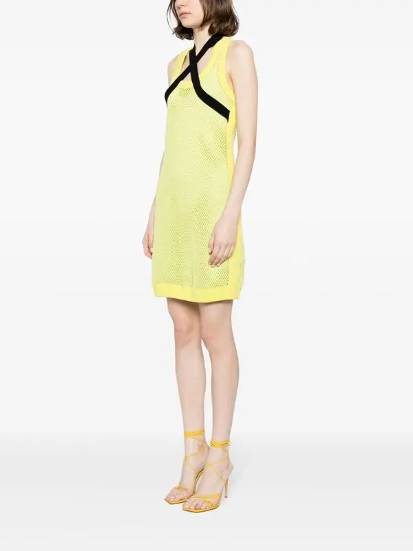 Off-White Openwork Sleeveless Dress