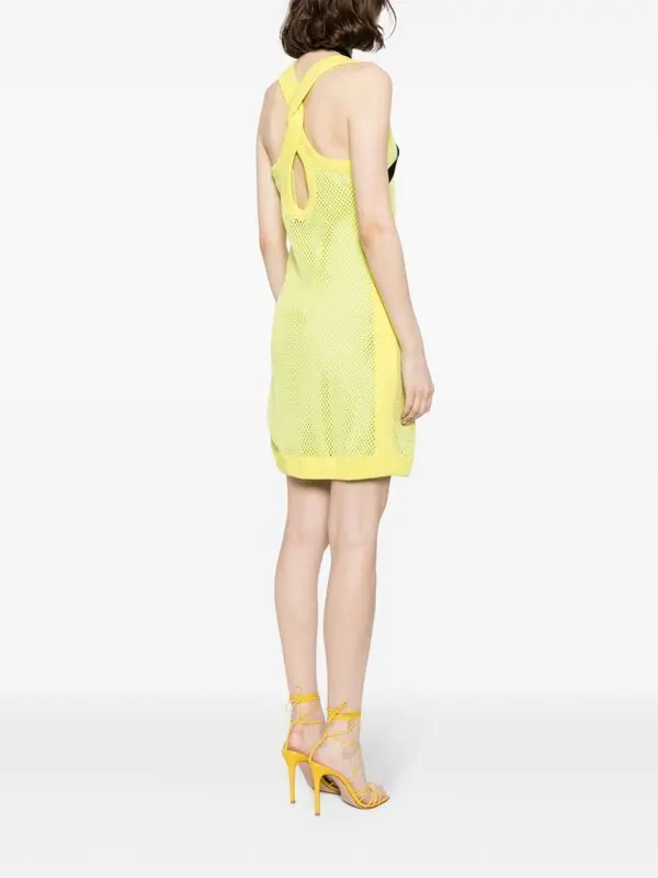 Off-White Openwork Sleeveless Dress