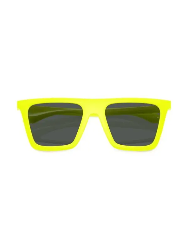 Versace Greca-detail Square-frame Sunglasses - Yellow