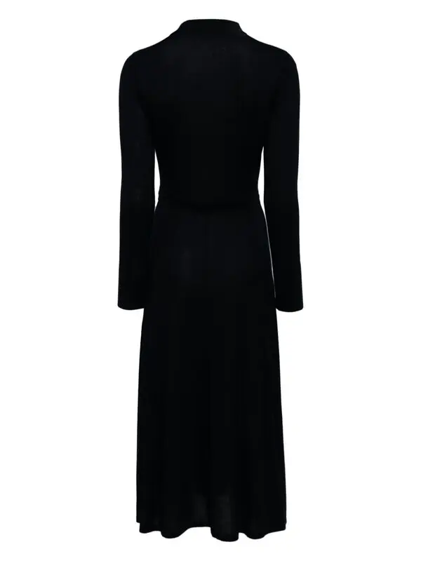 N.peal Polo-collar Belted Dress