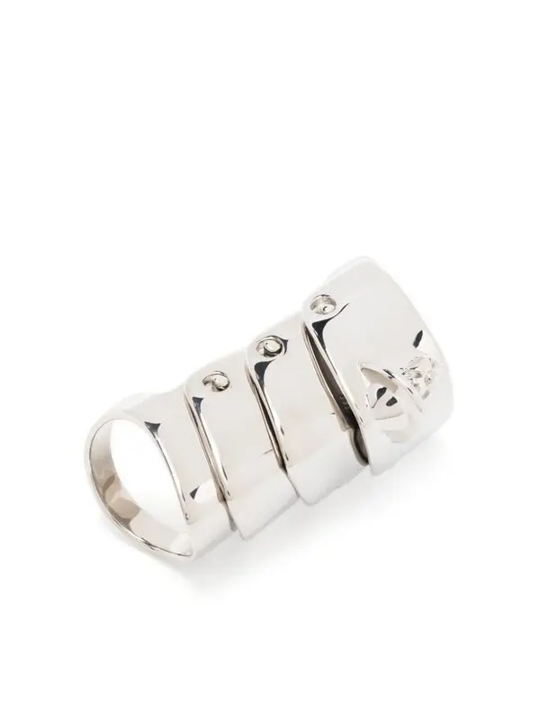 VIVIENNE WESTWOOD Armour Orb-motif Ring - Silver