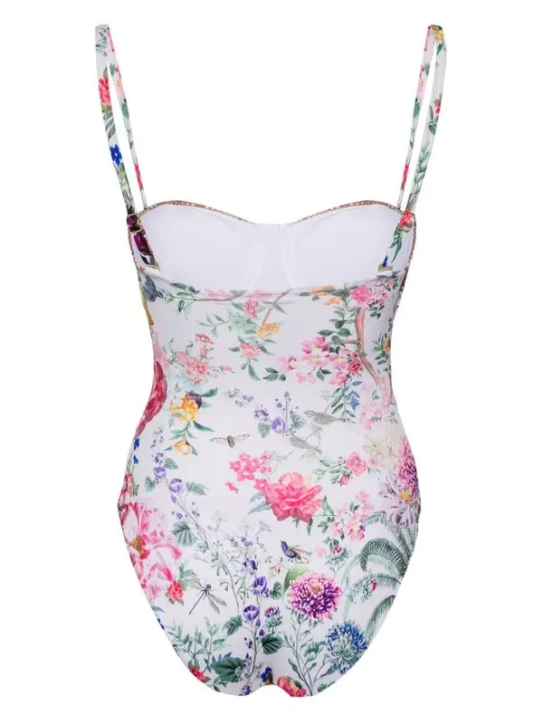 Camilla Plumes And Parterres Swimsuit - White