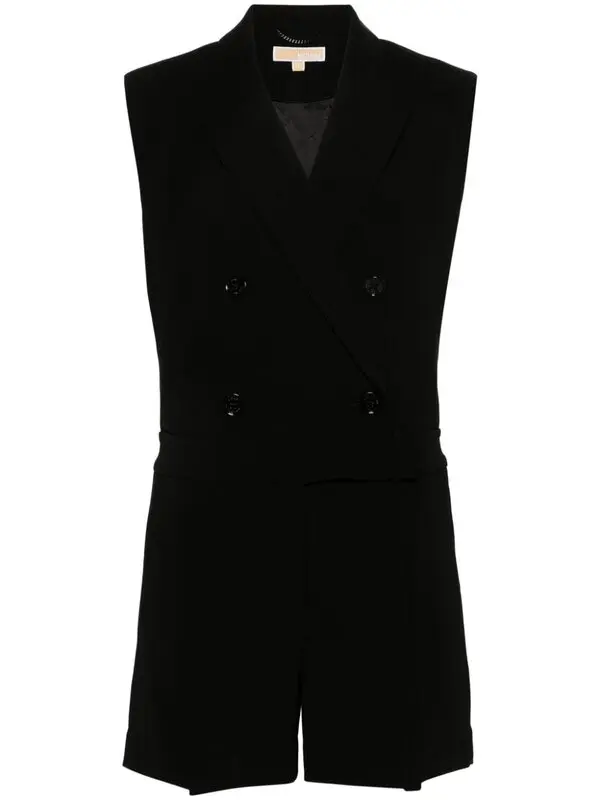 Michael Kors Double-breasted Playsuit - Black
