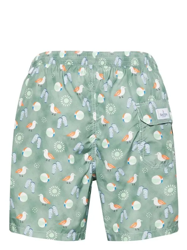 BARBA NAPOLI Graphic-print Swim Shorts
