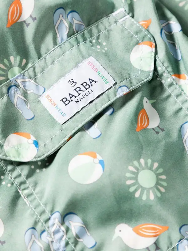 BARBA NAPOLI Graphic-print Swim Shorts