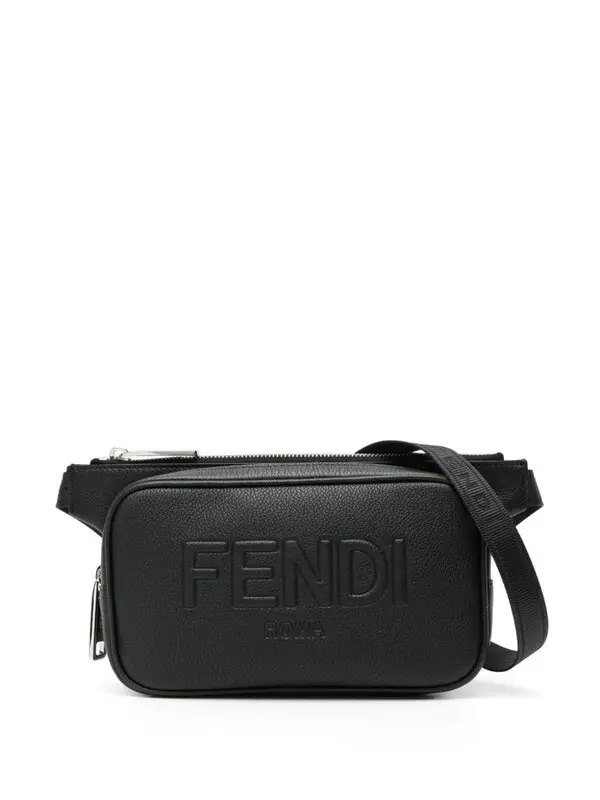Fendi Logo-embossed Belt Bag - Black
