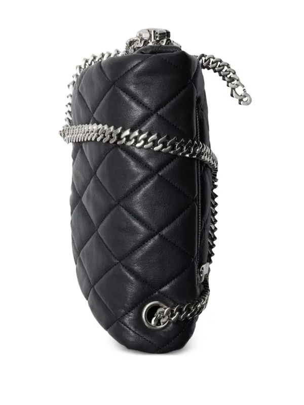 Burberry Shield Lock Leather Shoulder Bag - Black