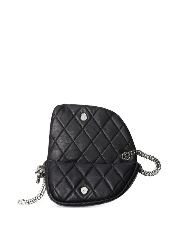 Burberry Shield Lock Leather Shoulder Bag - Black