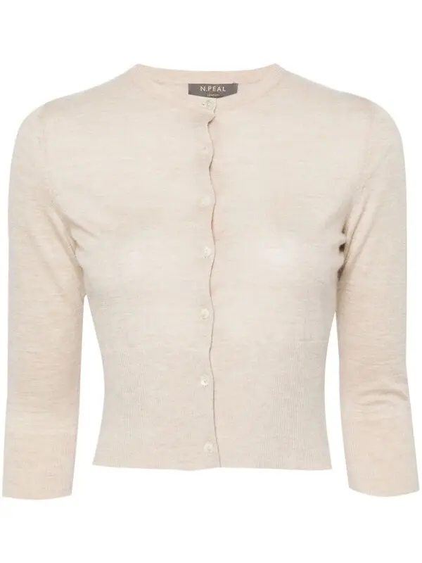 N.peal Darcie Cashmere Cardigan - Neutrals