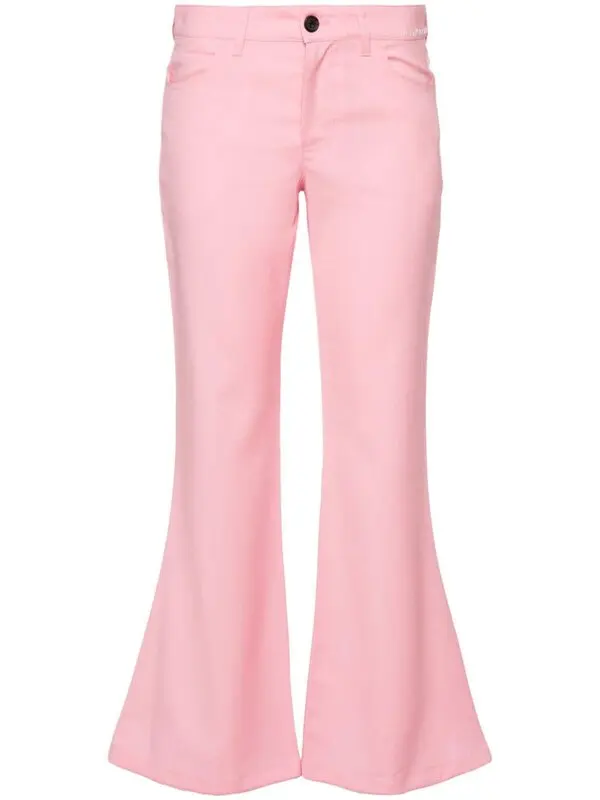 Marni Grain De Poudre Flared Trousers - Pink