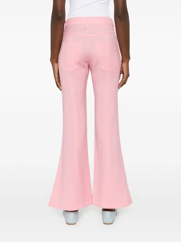 Marni Grain De Poudre Flared Trousers - Pink