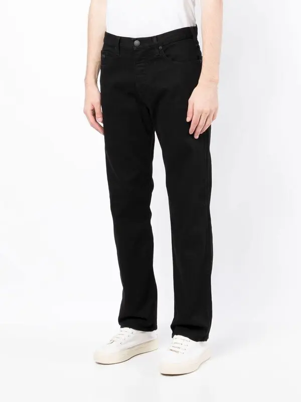 Emporio Armani Straight-leg Denim Jeans - Black