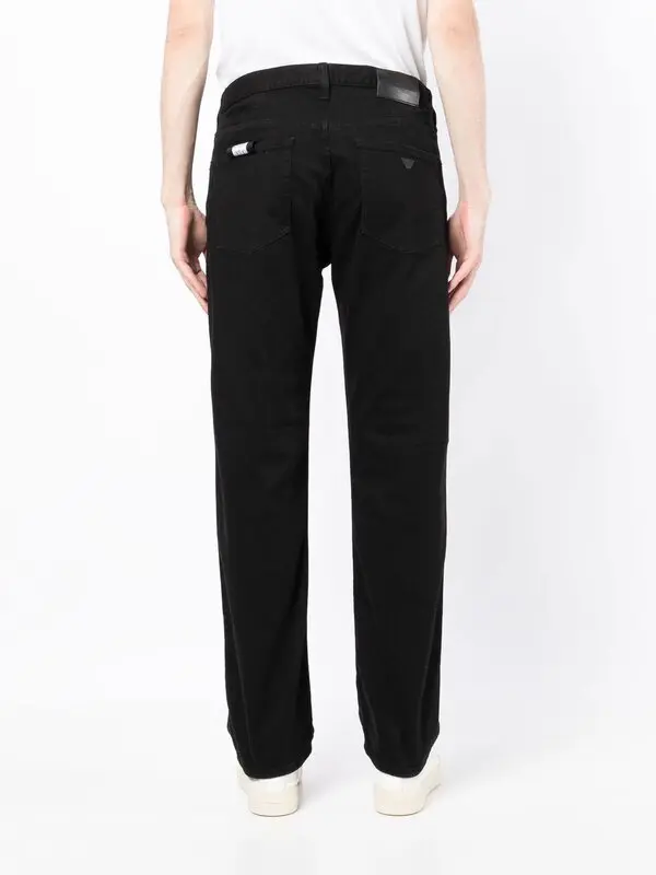 Emporio Armani Straight-leg Denim Jeans - Black