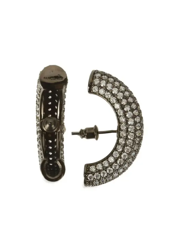 PANCONESI Cubic Zirconia Half-hoop Earrings