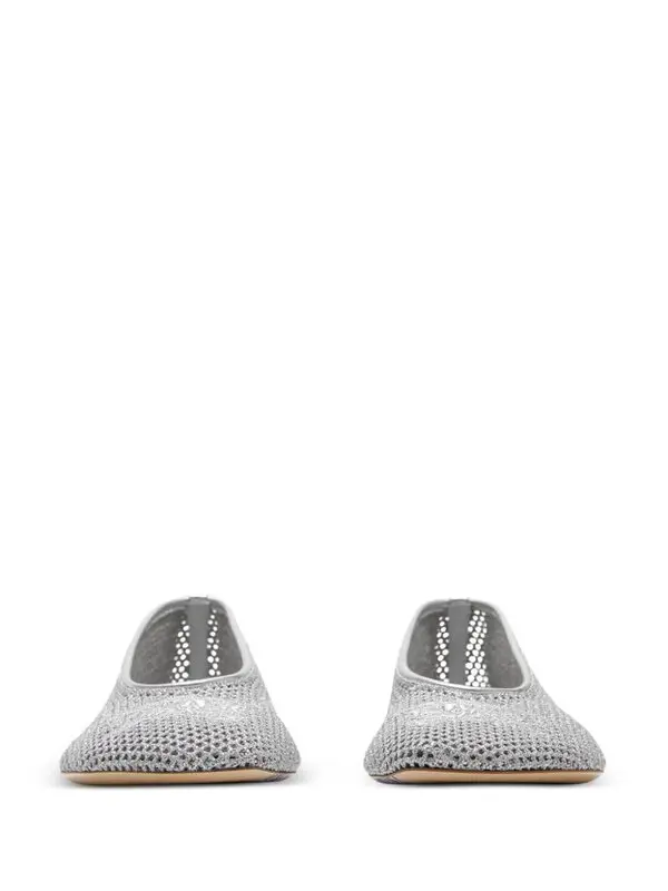 Burberry Mesh Ballerina Shoes - Silver
