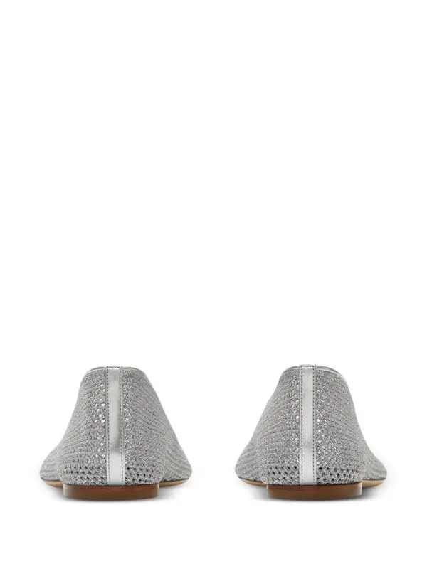 Burberry Mesh Ballerina Shoes - Silver