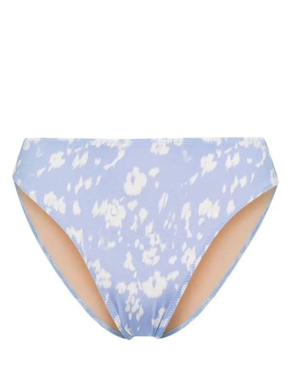 Evarae Iza Leopard Bikini Bottom - Blue