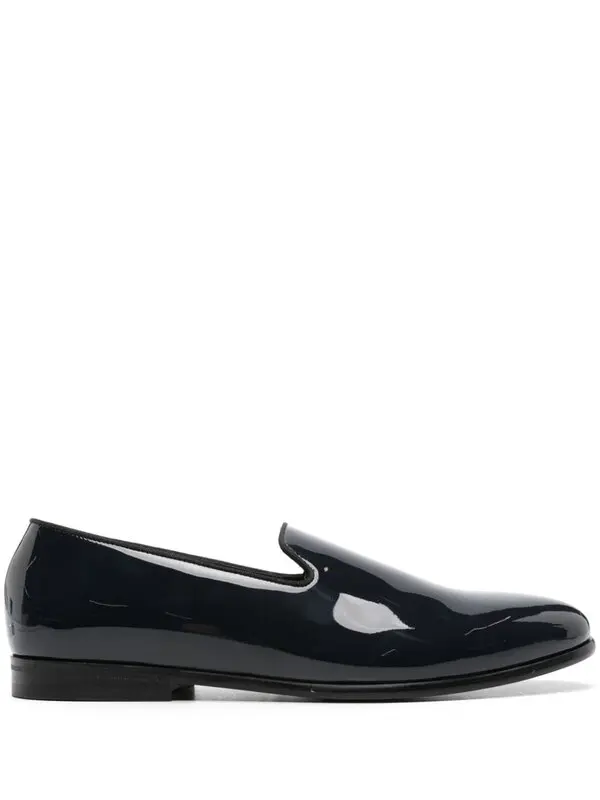 DOUCAL'S Almond-toe Leather Loafers
