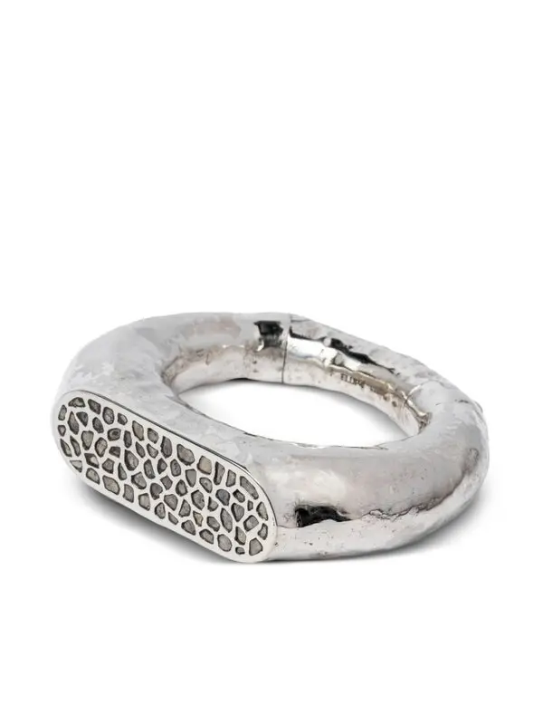 PARTS OF FOUR Thick Roman Hammered Diamond Bracelet