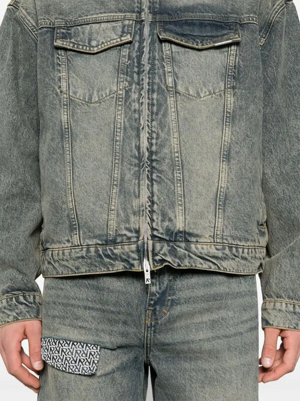 REPRESENT R4 Washed-denim Jacket - Blue