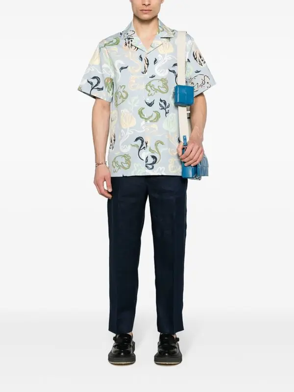 LANVIN Abstract-print Cotton Shirt