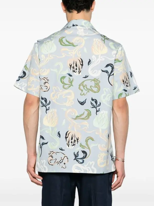 LANVIN Abstract-print Cotton Shirt