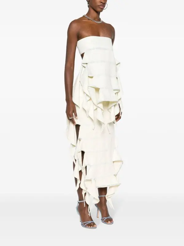Y/project Bandeau-style Denim Top - Neutrals