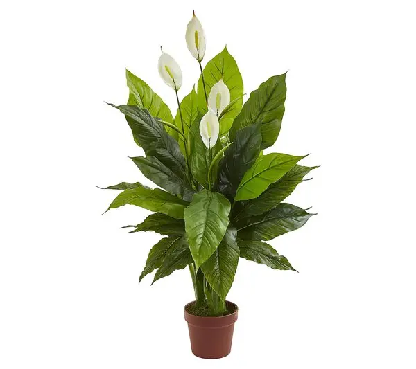 NEARLY NATURAL 42' Spathiphyllum Artificial Pla Nt - One-color