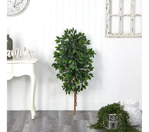 NEARLY NATURAL 4' Single Ficus Artificial Tree O Pot
