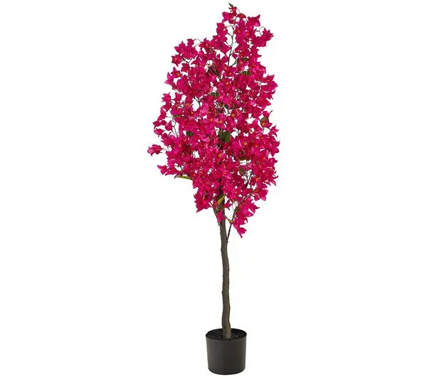 NEARLY NATURAL 5' Bougainvillea Artificial Tree - One-color