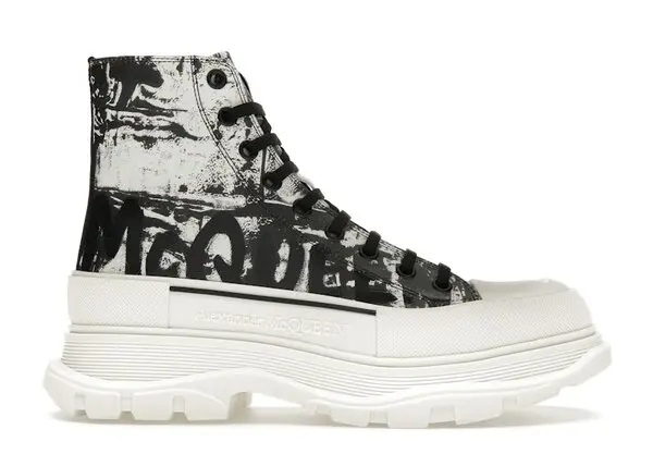 Alexander McQueen Graffiti Tread Slick Boot
