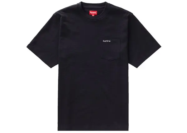 Supreme Short Sleeve Pocket Tee Shirt - Black