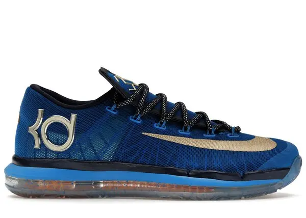 Nike Kd 6 Elite Supremacy Sneakers - Photo Blue/metallic Gold/midnight Navy