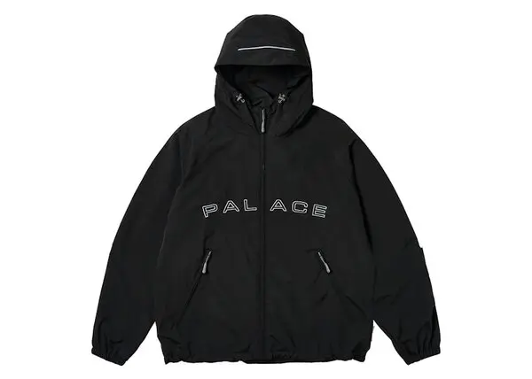 PALACE Arc Shell Hooded Jacket - Black | Editorialist