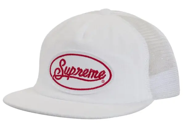 Supreme Terry Mesh Back 5-panel Cap - White
