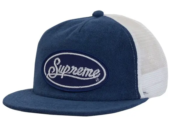 Supreme Terry Mesh Back 5-panel Cap - Blue