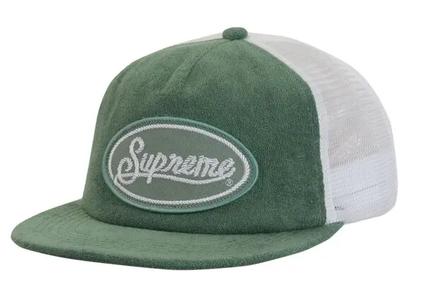 Supreme Terry Mesh Back 5-panel Cap - Work Teal