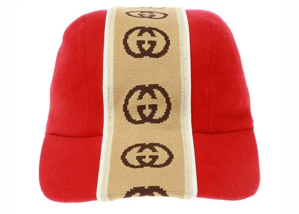 Gucci Travis Baseball Cap - Red/beige