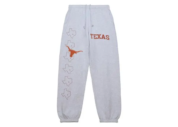 TRAVIS SCOTT X Mitchell & Ness Texas Longhorns Classic Sweatpants - Heather Gray