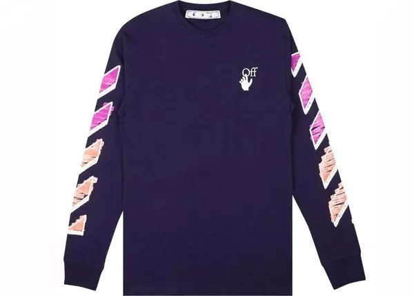 Off-White Diag Marker Arrow Long Sleeve Tee Shirt